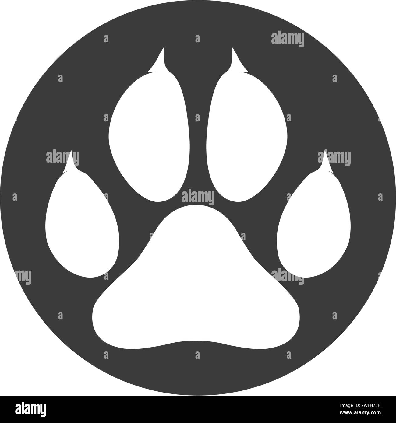 Paw Logo design vector illustration design template Stock Vector Image ...