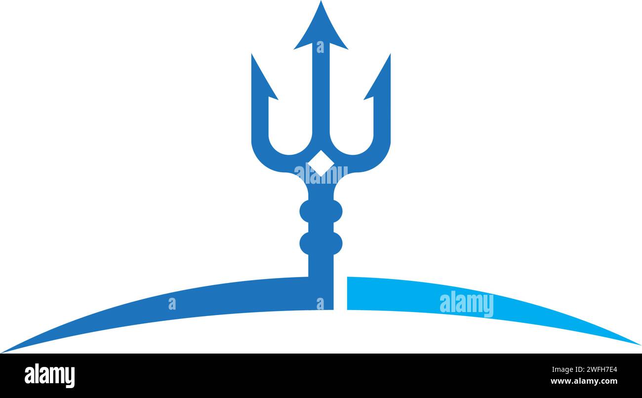 Trident Logo Template vector icon illustration design Stock Vector ...