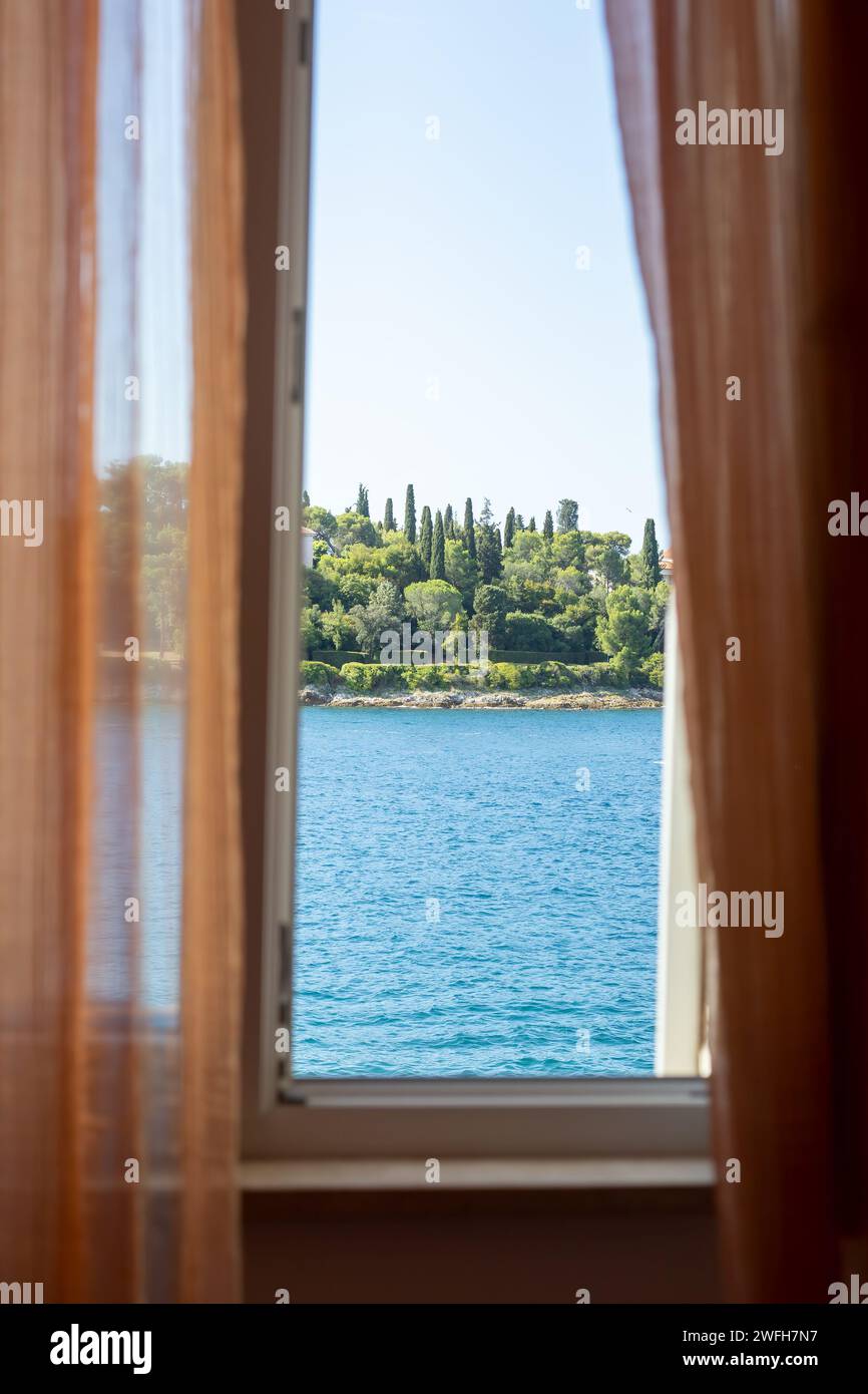 sea view from open window Stock Photo - Alamy