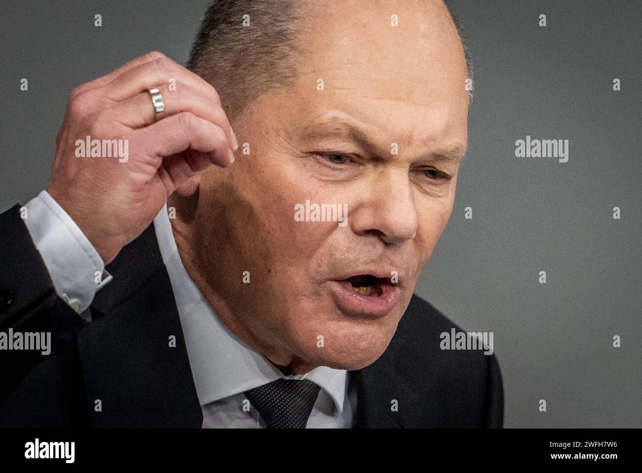Berlin, Germany. 31st Jan, 2024. Federal Chancellor Olaf Scholz (SPD ...