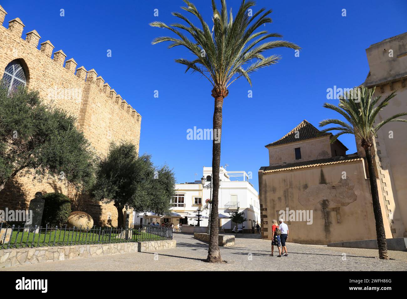 Rota, Cadiz, Spain- October 23, 2023: The Bartolome Perez square and ...