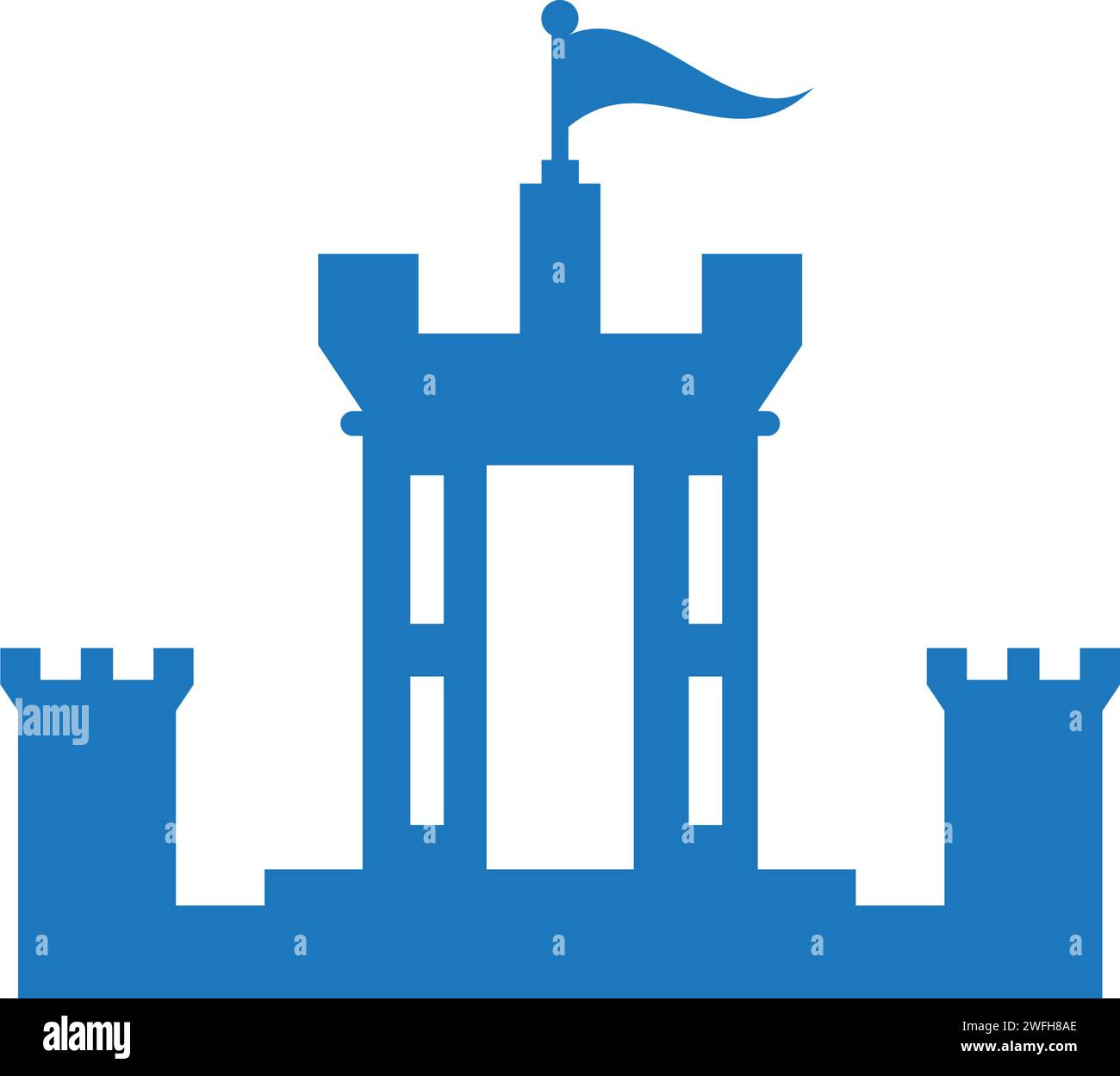 Castle vector illustration icon Template design Stock Vector Image ...