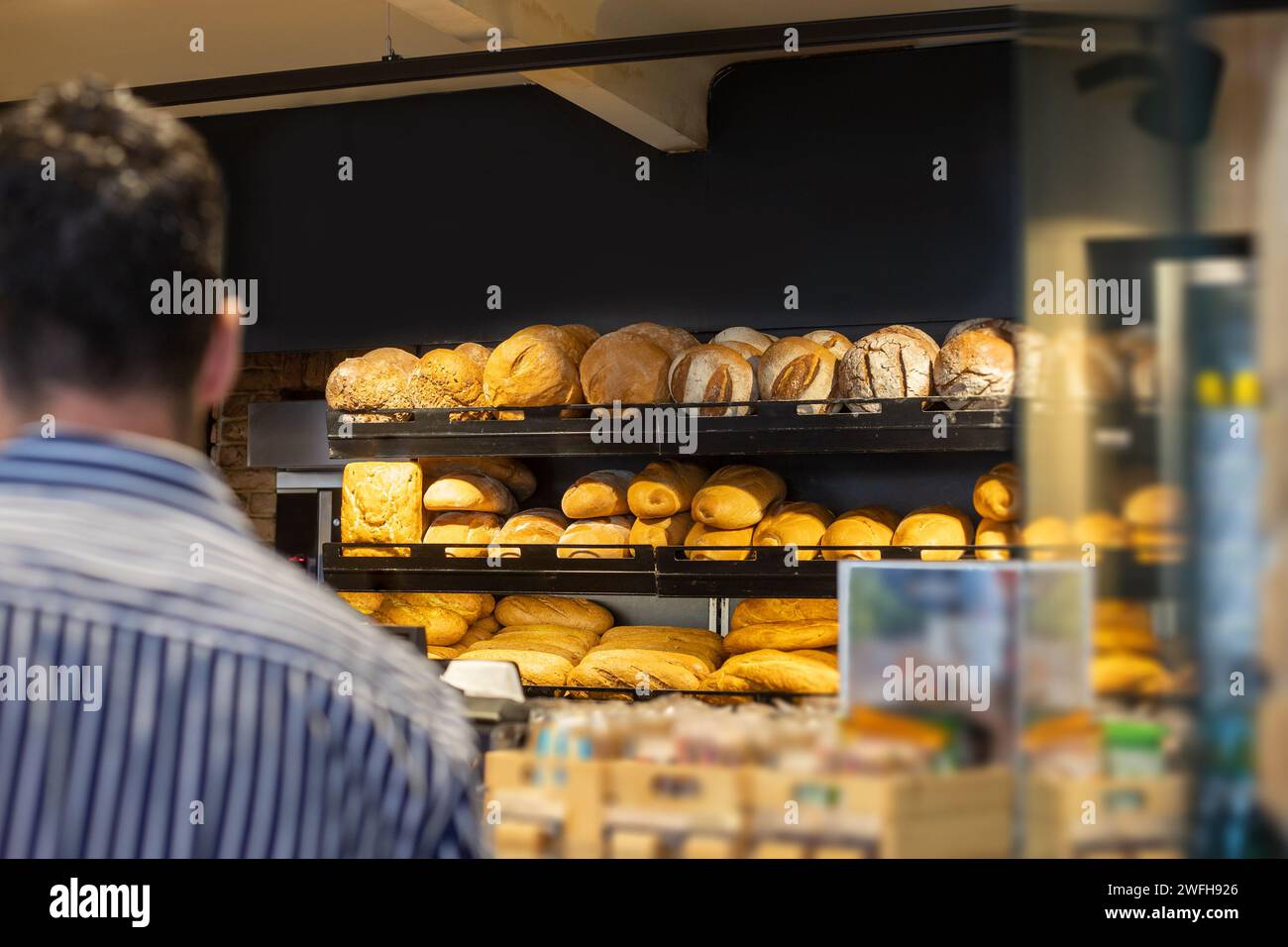 People queuing for bread hi-res stock photography and images - Alamy
