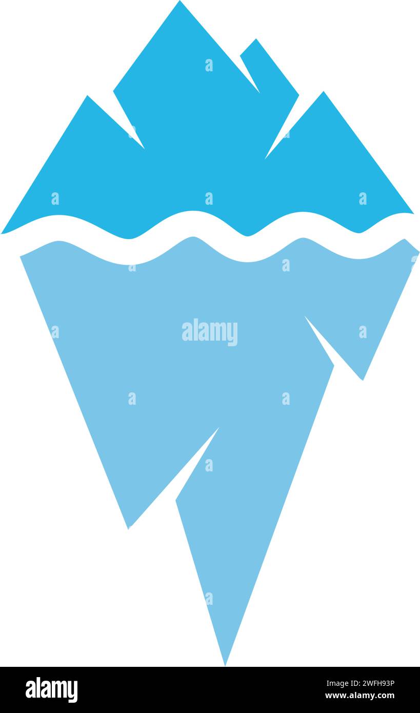 Iceberg vector illustration icon design template Stock Vector Image ...