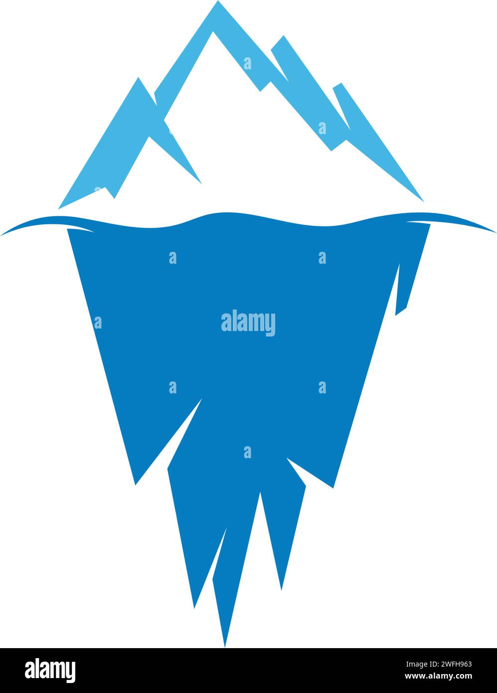 Iceberg vector illustration icon design template Stock Vector Image ...