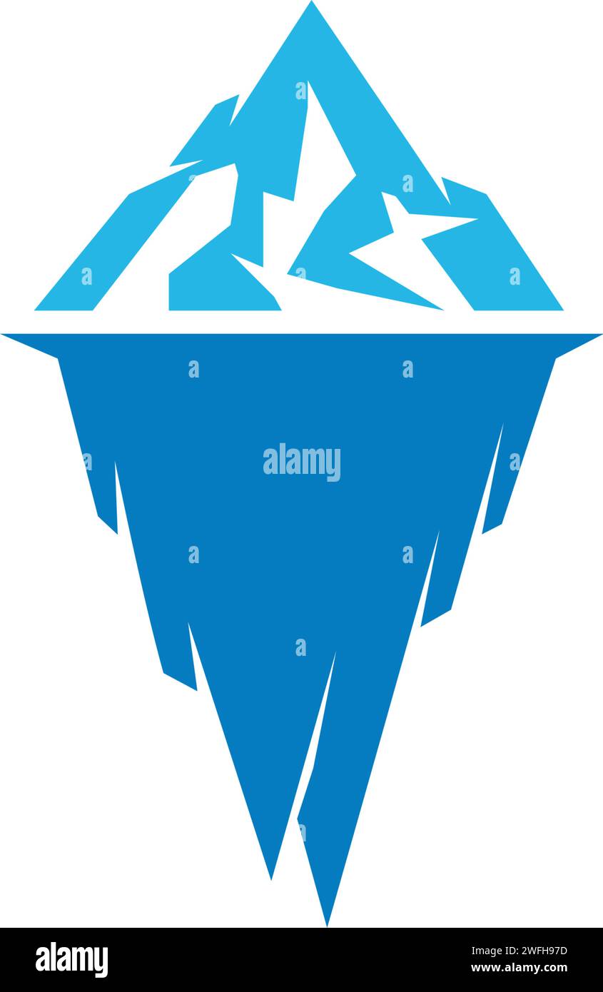 Iceberg vector illustration icon design template Stock Vector Image ...