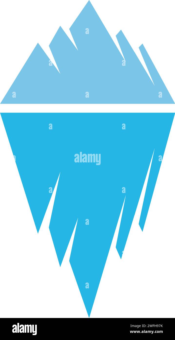Iceberg vector illustration icon design template Stock Vector Image ...