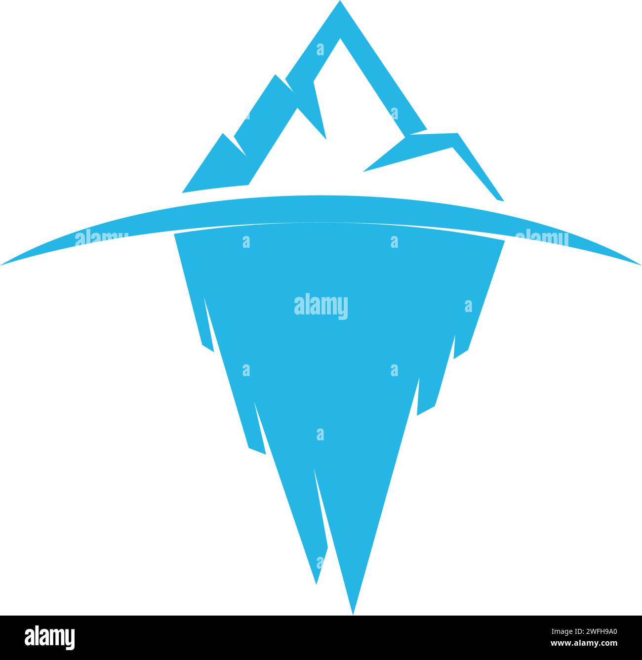 Iceberg vector illustration icon design template Stock Vector Image ...