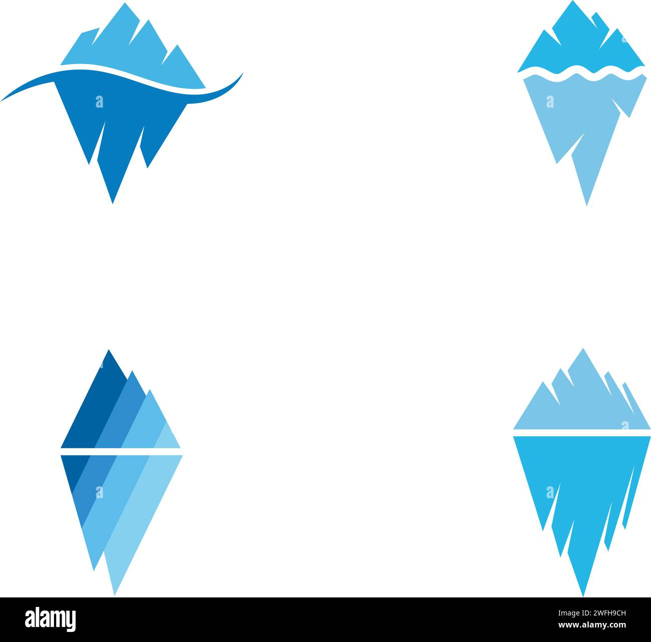 Iceberg vector illustration icon design template Stock Vector Image ...