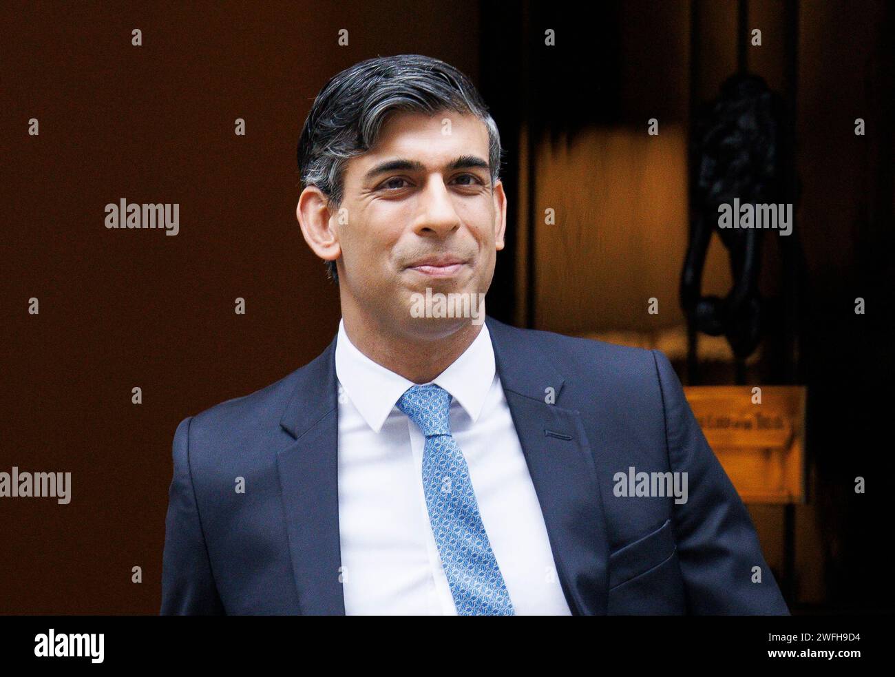 London, UK. 31st Jan, 2024. Prime Minister, Rishi Sunak, leaves Number ...