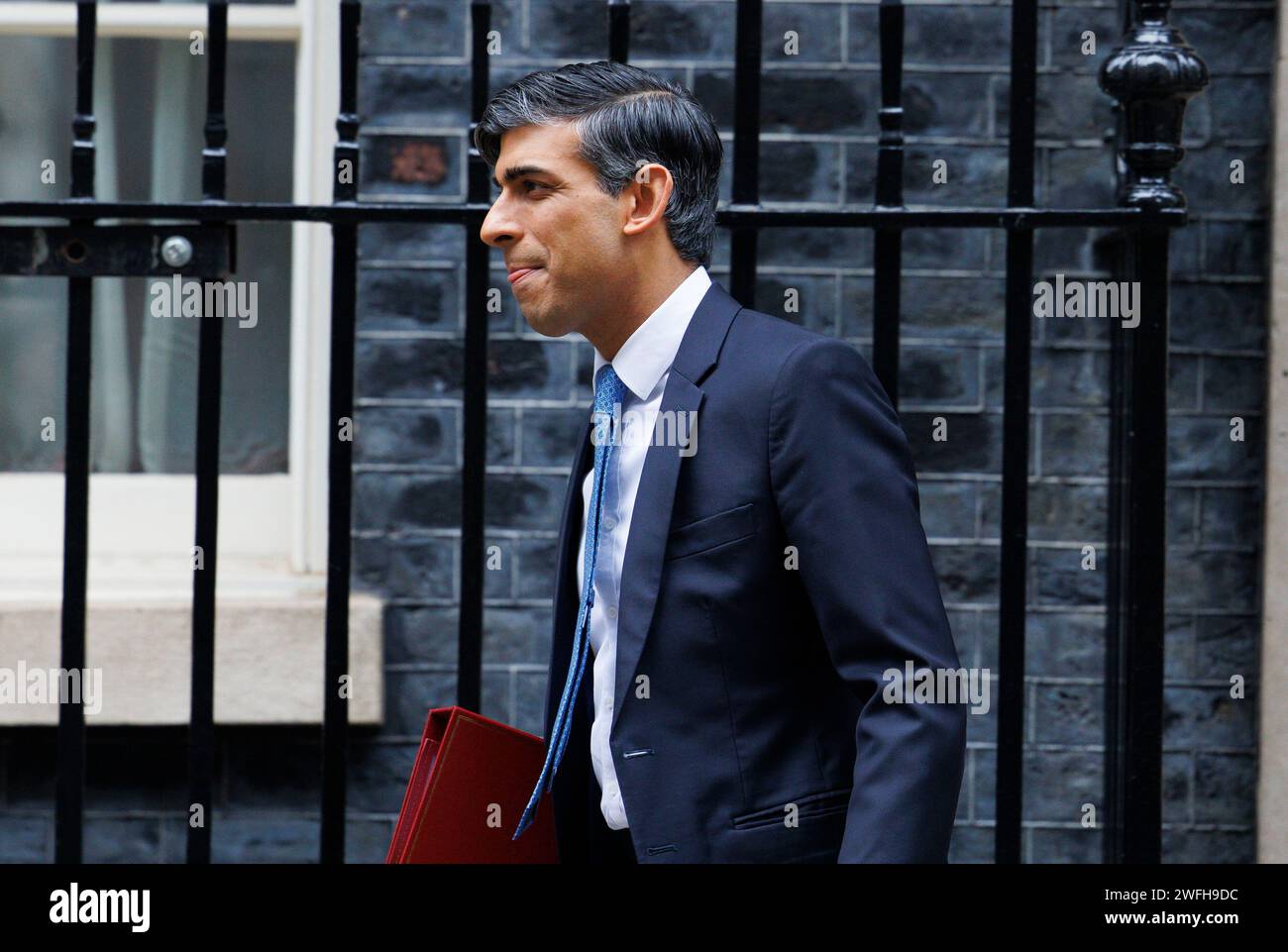 London, UK. 31st Jan, 2024. Prime Minister, Rishi Sunak, leaves Number ...
