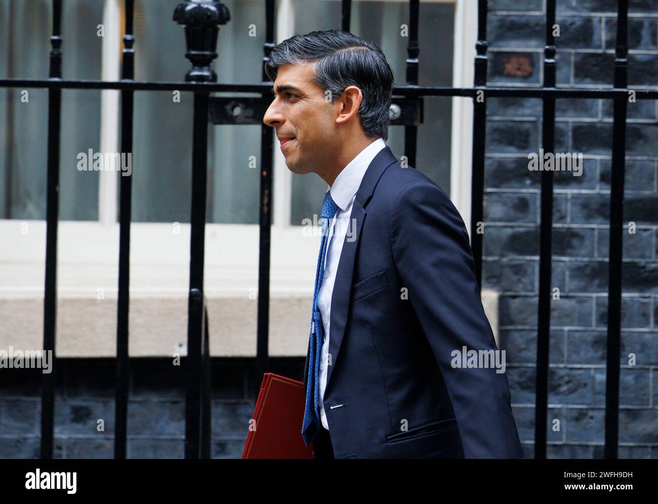 London, UK. 31st Jan, 2024. Prime Minister, Rishi Sunak, leaves Number ...