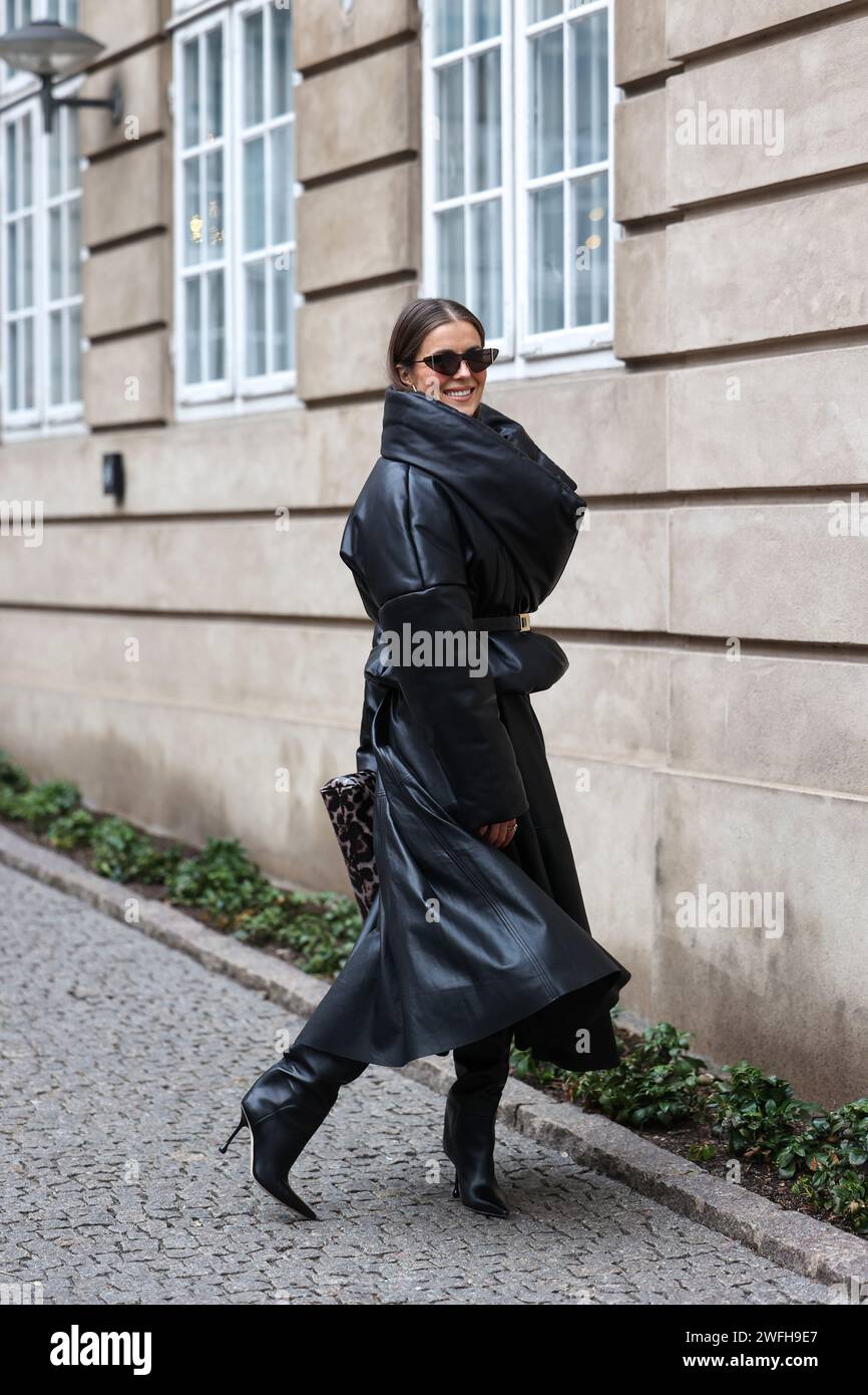 Copenhagen, Denmark. 30th Jan, 2024. Fashion influencer Nina Sandbech ...