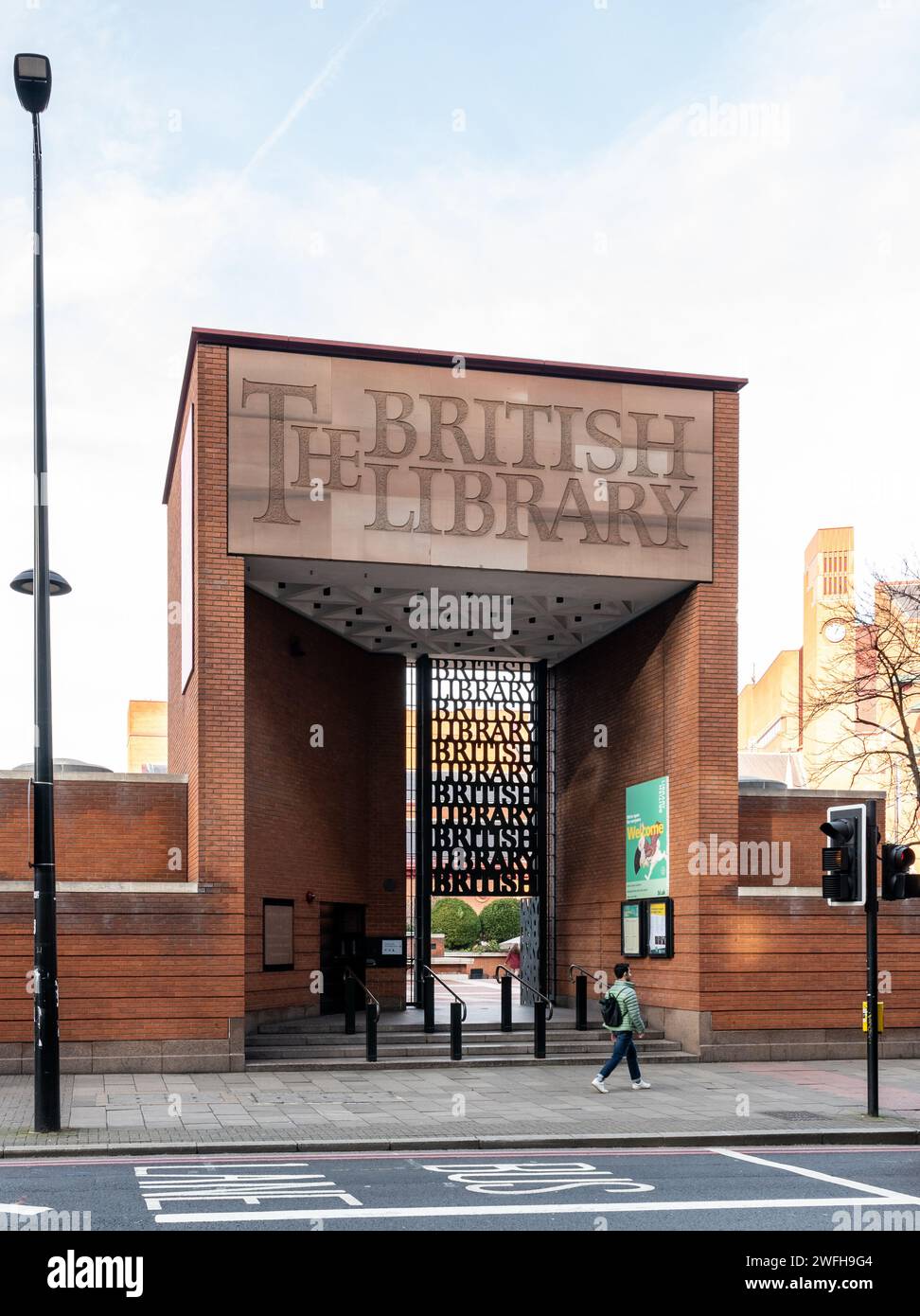 Entrance to the world famous British Library in London Stock Photo - Alamy