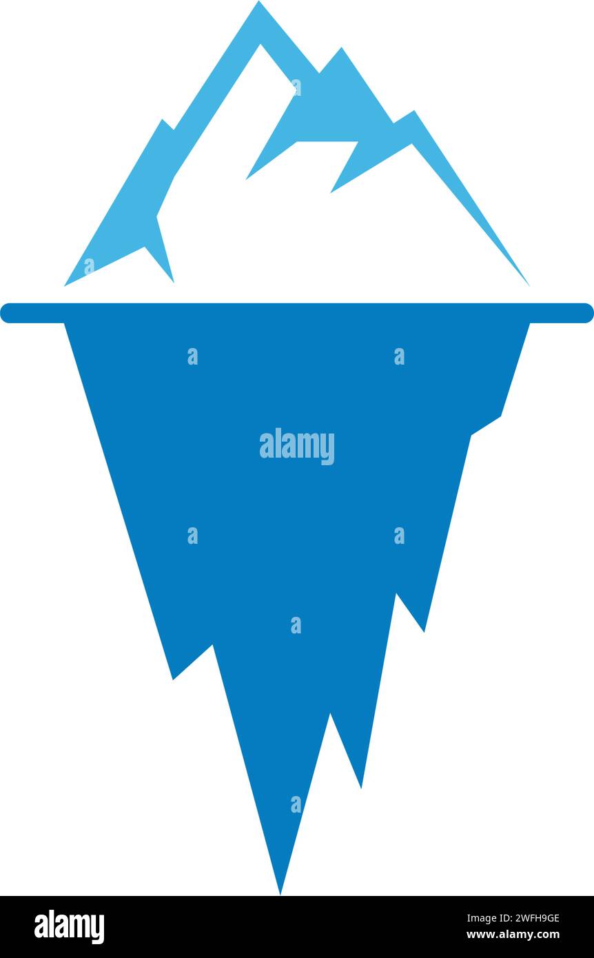 Iceberg vector illustration icon design template Stock Vector Image ...