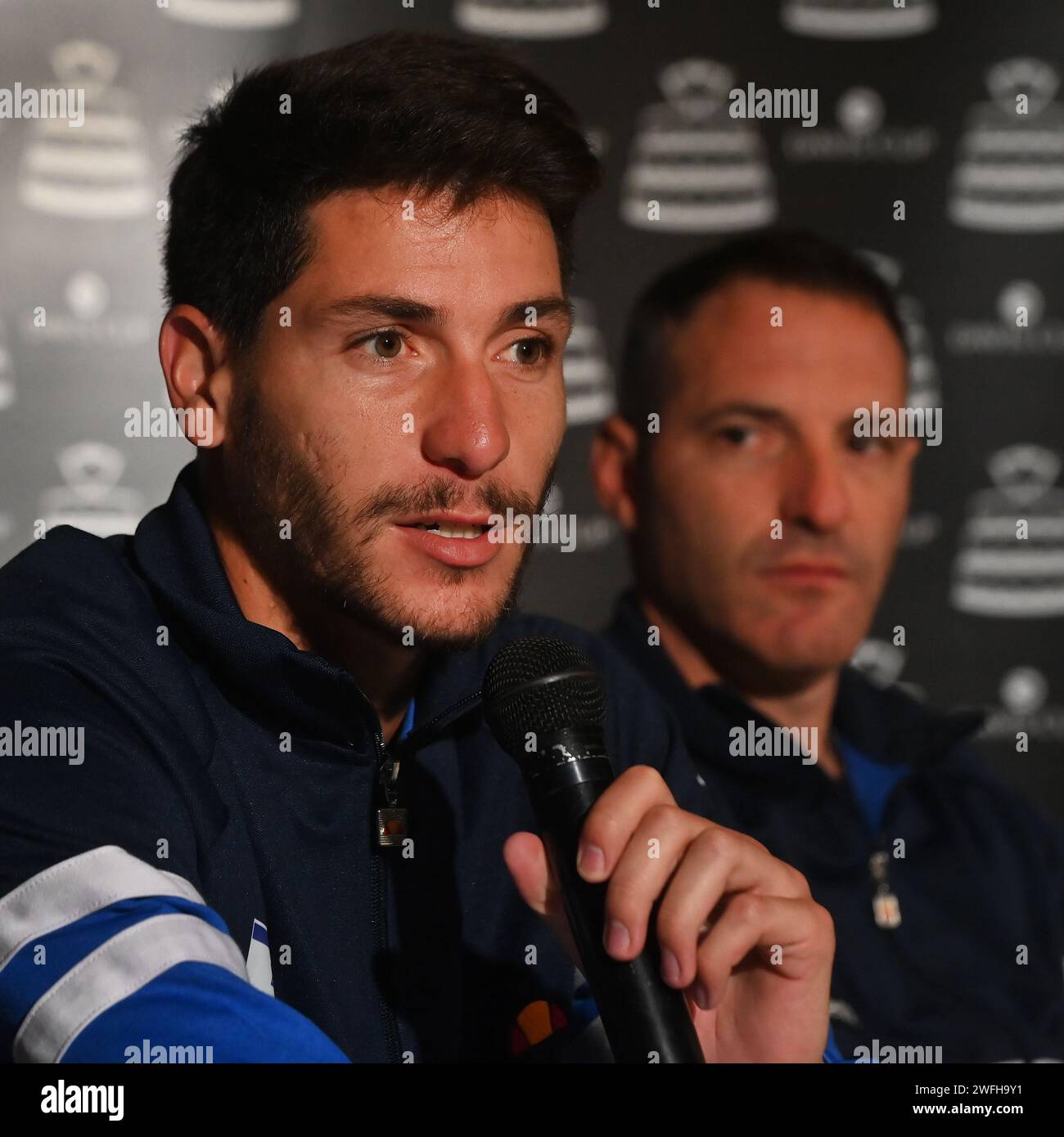 Vendryne, Czech Republic. 31st Jan, 2024. (L-R) Israeli player Yshai ...