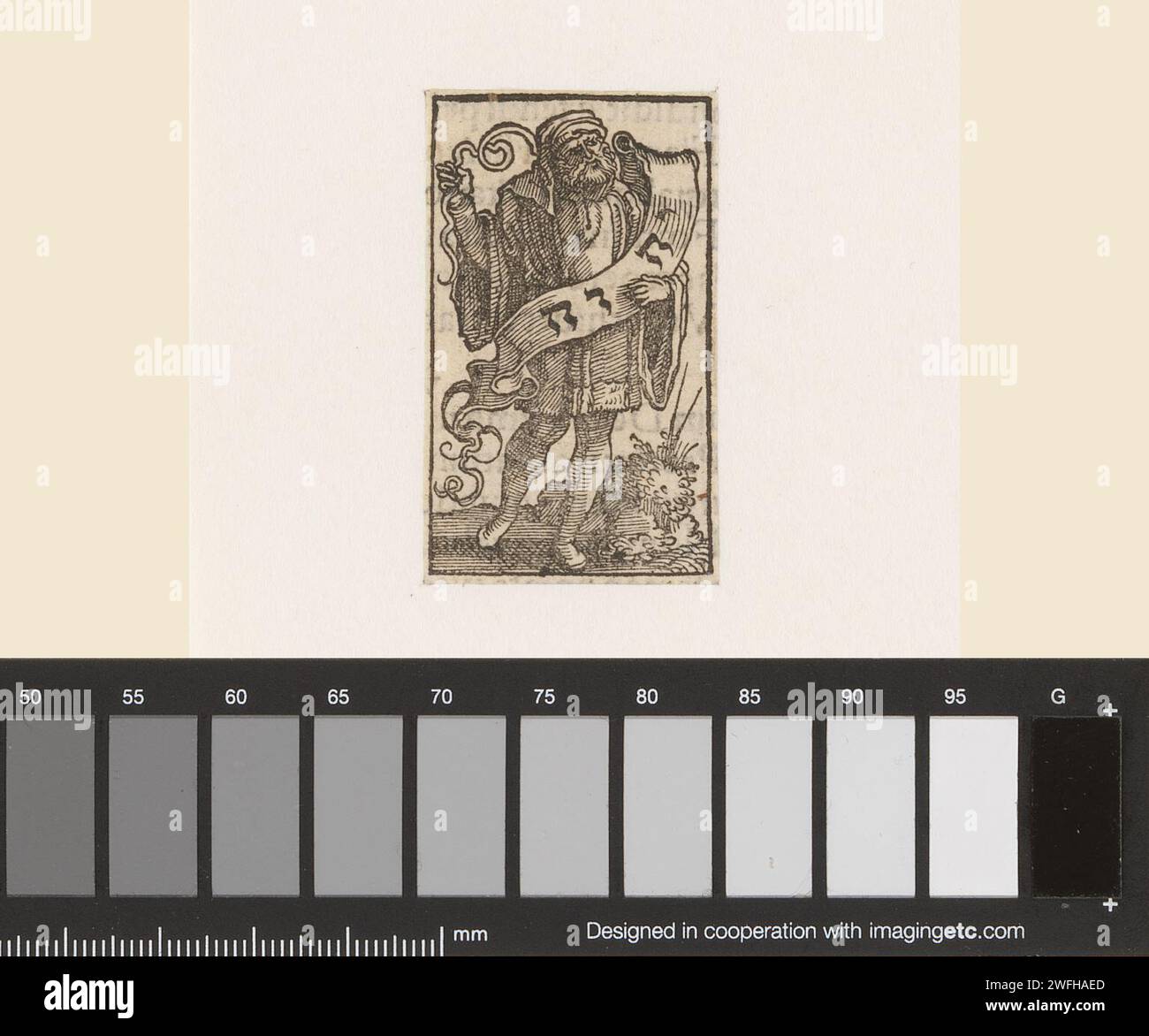 Man with Banderol with the name Jehovah, Anonymous, After Hans Sebald ...