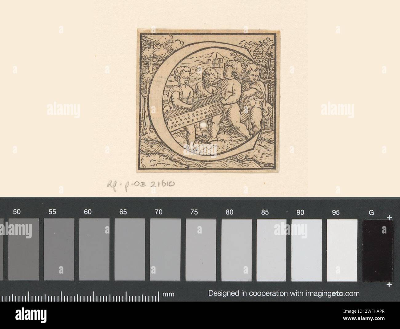 Letter C: Children with a box, Anonymous, Jan Stefan van Calcar ...