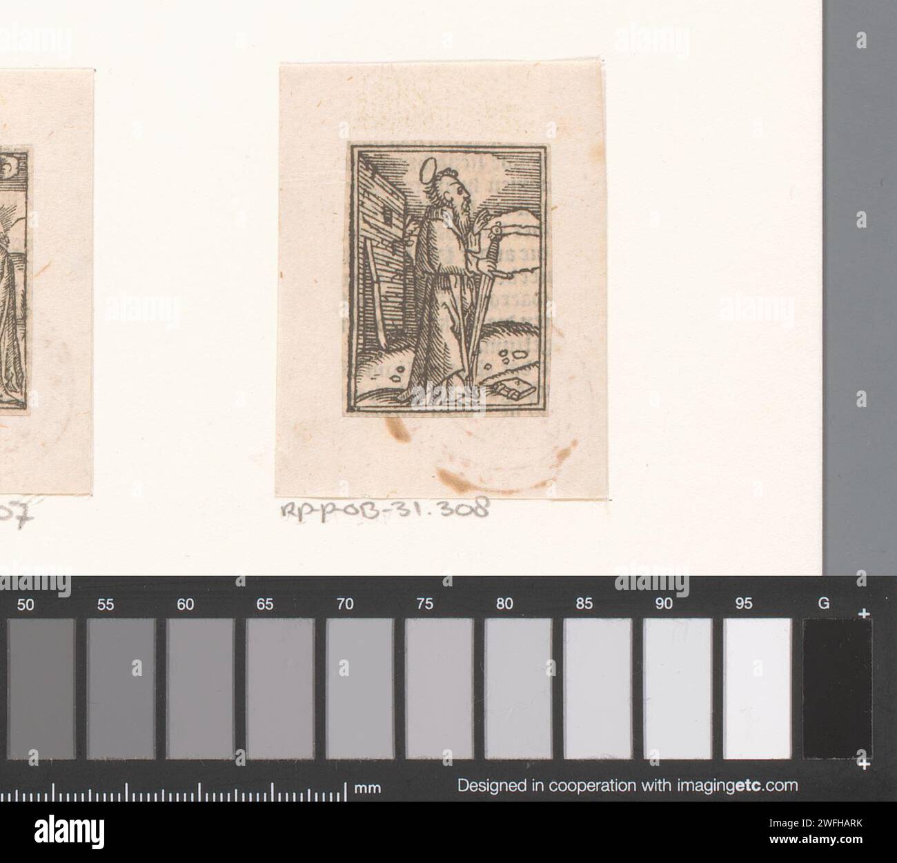 Apostel Paulus, anonymous, 1600 - 1699 print Apostle Paul with a sword ...
