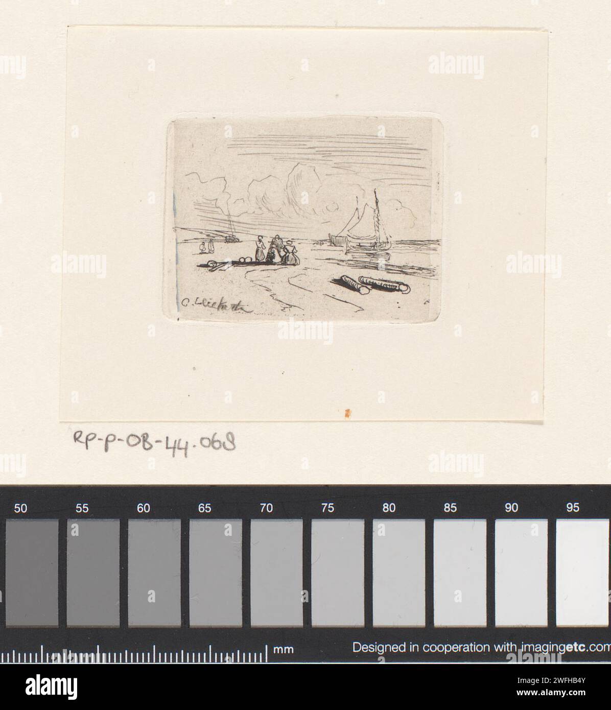 Figures on the beach, Charles Leickert, 1826 - 1907 print Beach face ...