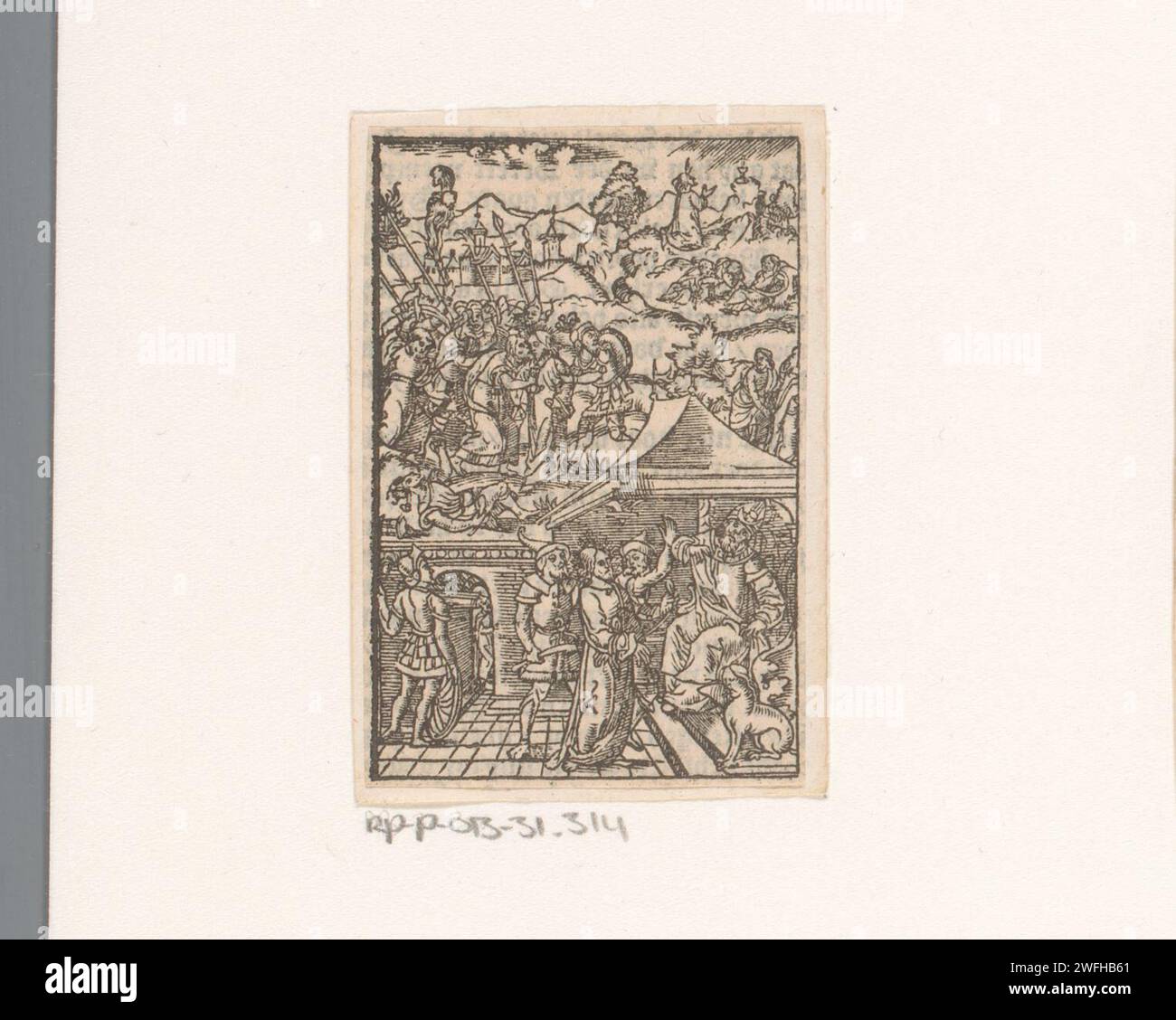 Christ for Annas and in the Hof van Getsemane, Anonymous, 1600 - 1699 print Christ is led by ...