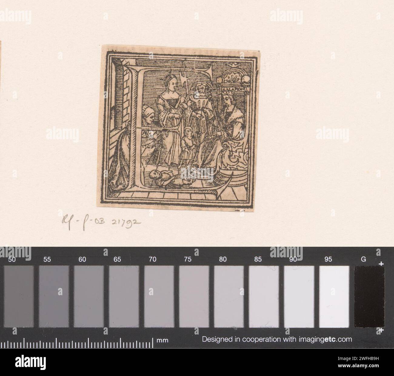 Letter E: The judgment of Salomon, Anonymous, Hans Holbein (II ...