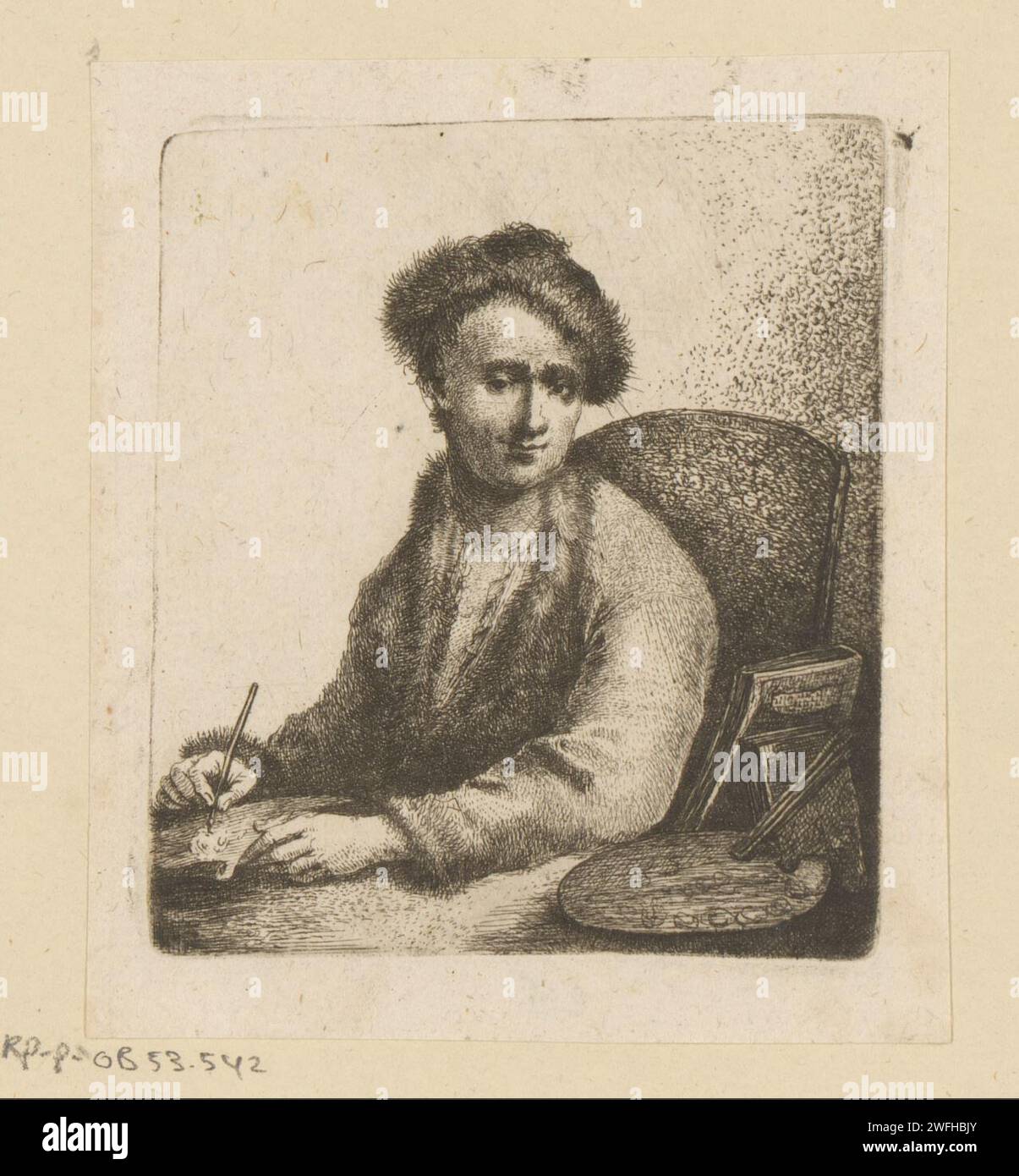 Portrait of one unknown artist, Johann Andreas Benjamin Nothnagel, 1739 ...