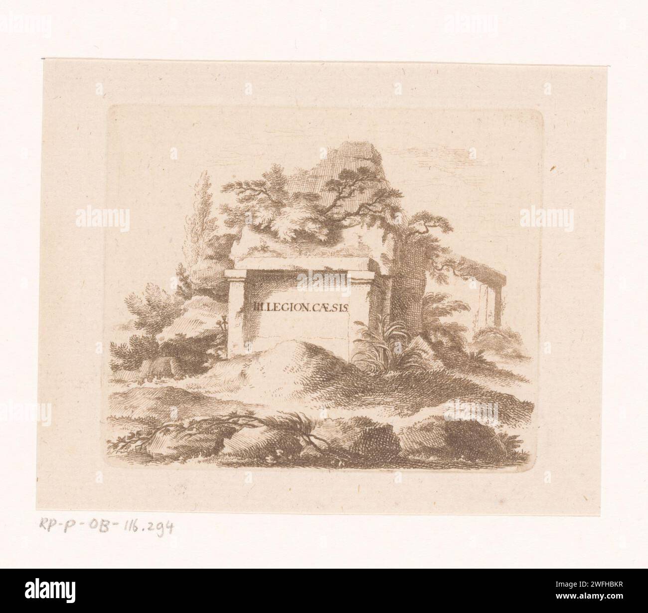 Memorial stone with inscription, Carl Friedrich Holtzmann (Possible), 1750 - 1811 print Memorial ...