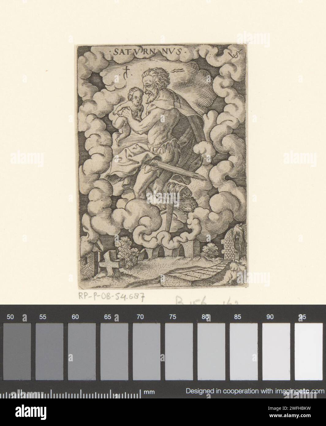 Saturn, Virgil, 1524 - 1562 print Nuremberg paper engraving / etching ...