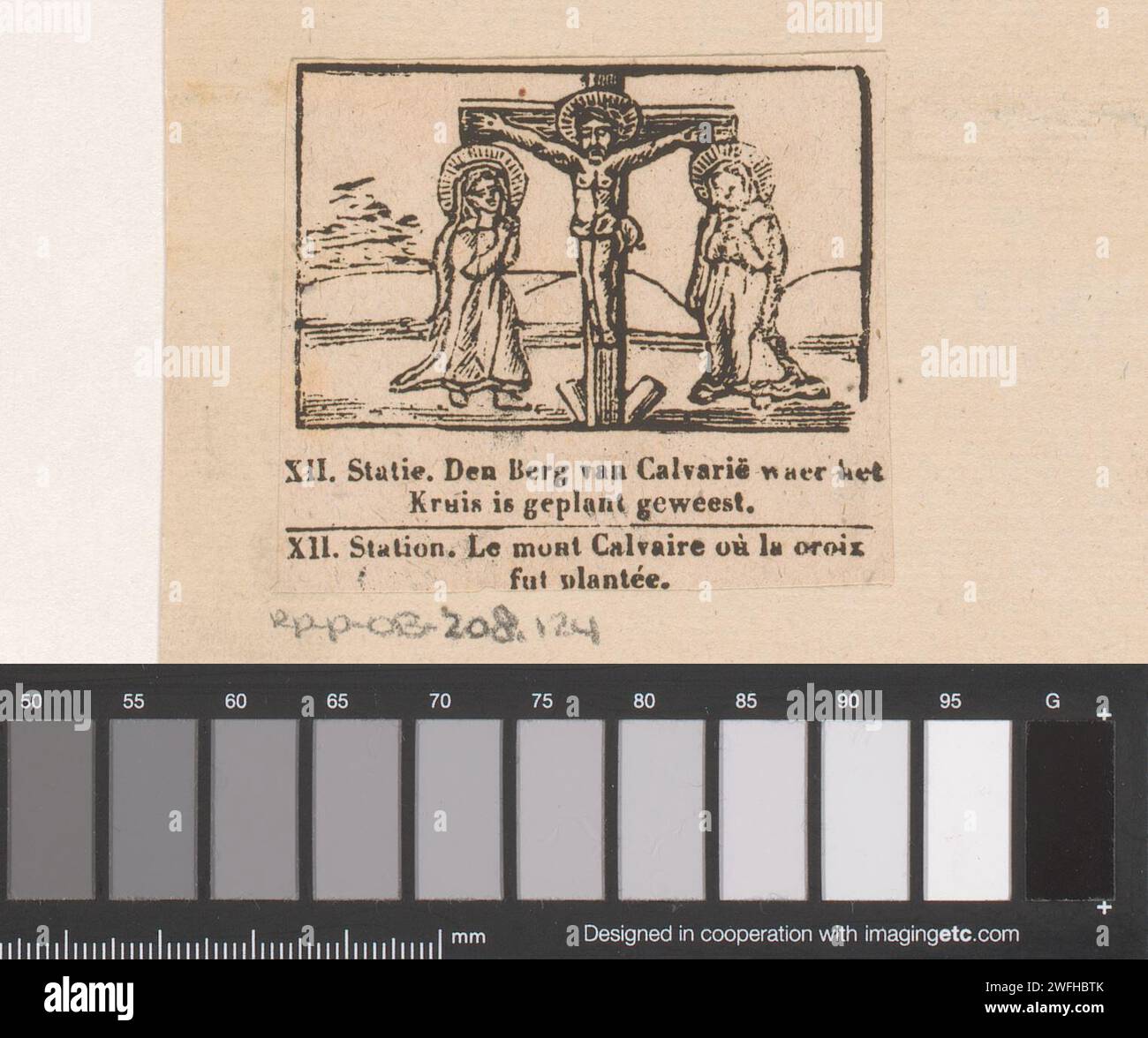 Cross, 1600 - 1699 print Netherlands paper letterpress printing crucified Christ with Mary and ...