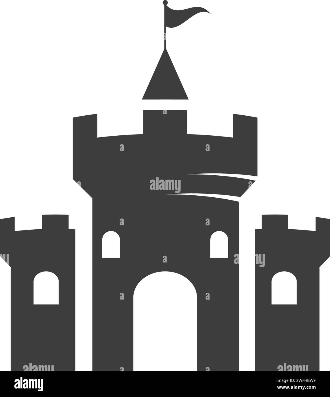 Castle vector illustration icon Template design Stock Vector Image ...
