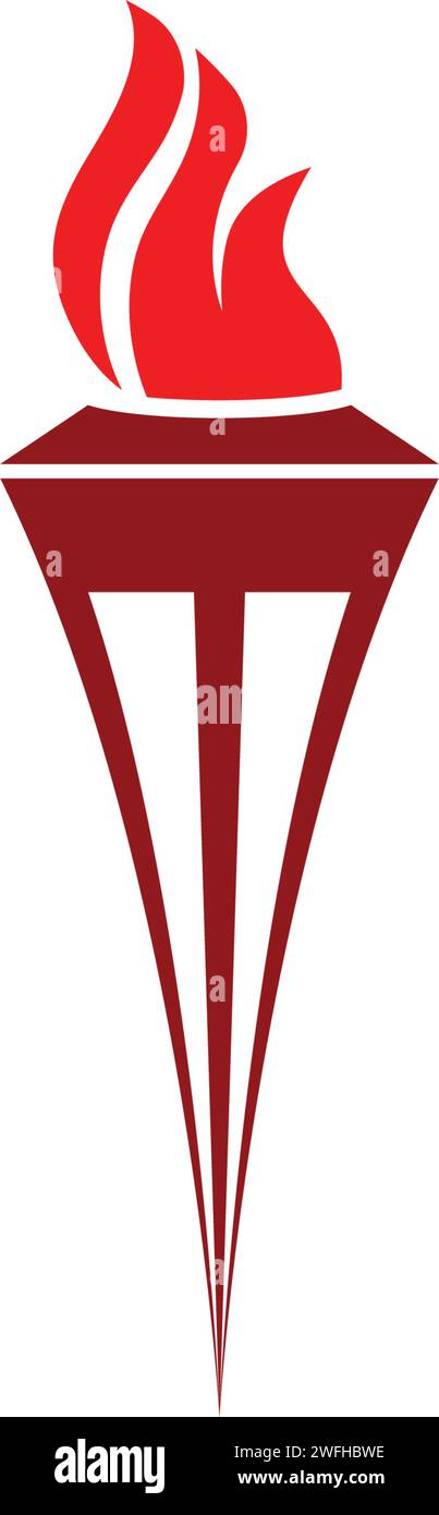 Torch vector icon illustration design template Stock Vector Image & Art ...