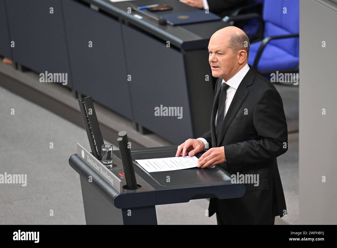Berlin, Deutschland 31. Januar 2024: Sitzung Deutscher Bundestag ...
