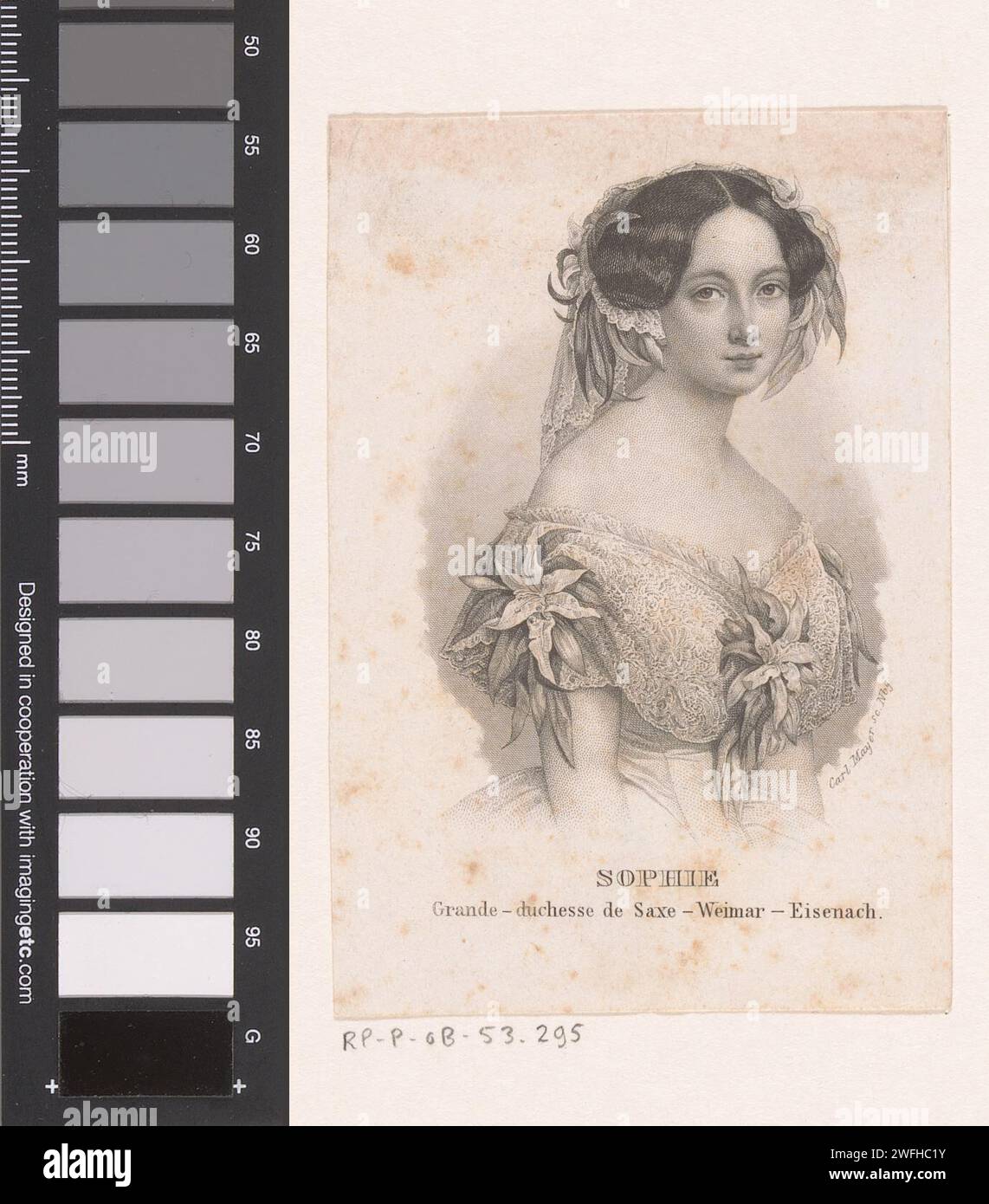 Portrait of Sophie van Oranje-Nassau, Grand Duchess of Saxony-Weimar ...