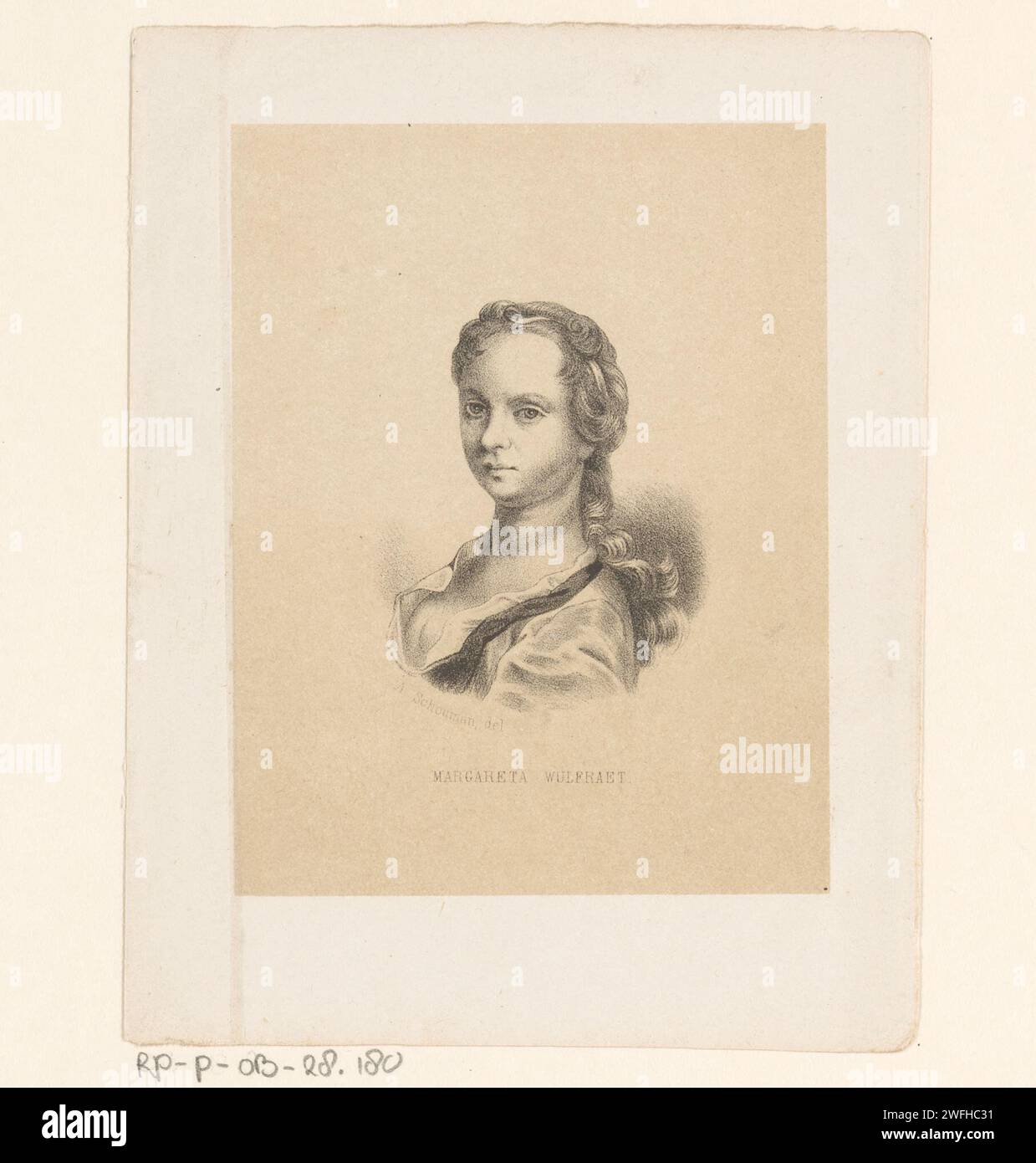 Portrait of Margareta Wulfraet, Anonymous, After Aert Schouman, 1809 ...