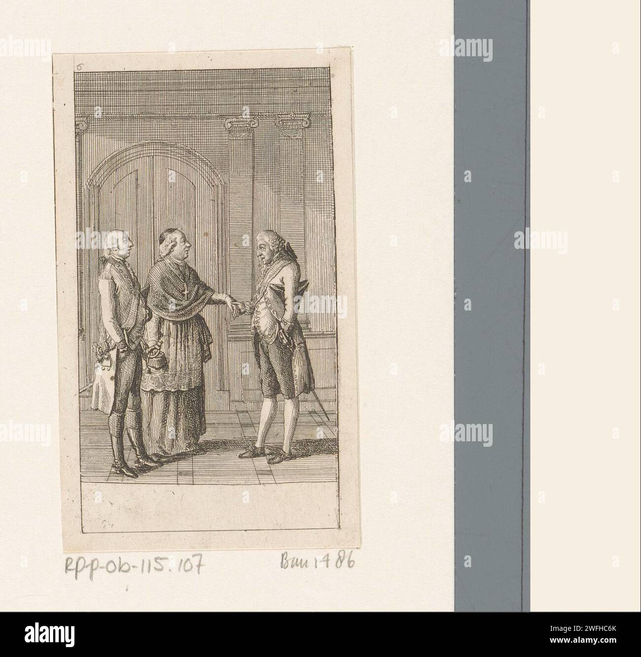 Meeting between Joseph II and Pope Pius VI, Daniel Nikolaus Chodowiecki ...