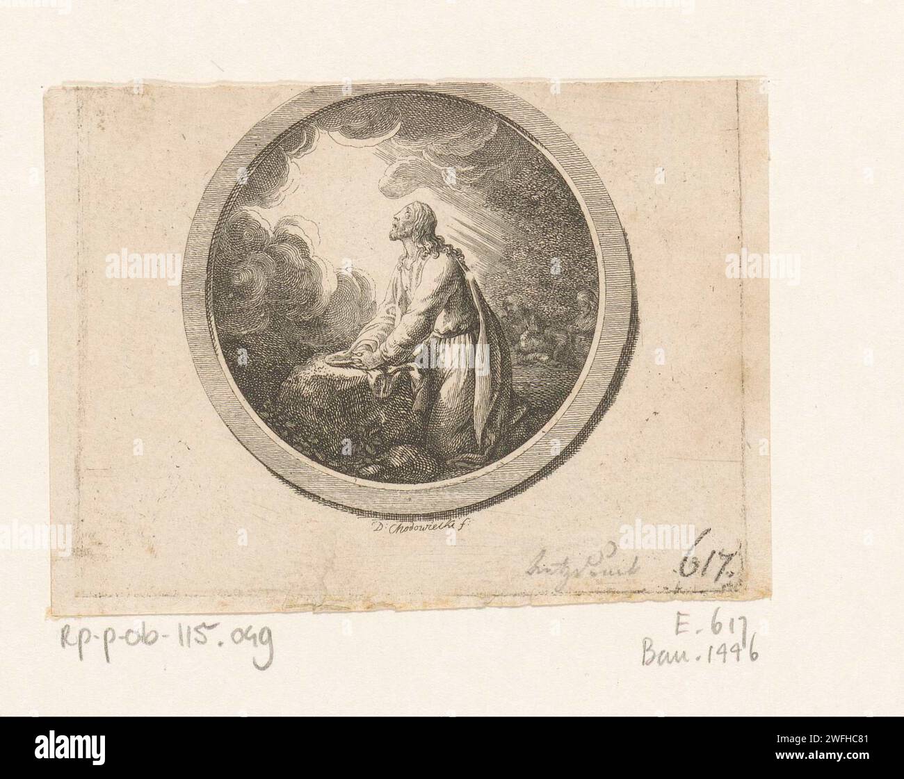 Christ kneeling for an open skill, Daniel Nikolaus Chodowiecki, 1789 ...