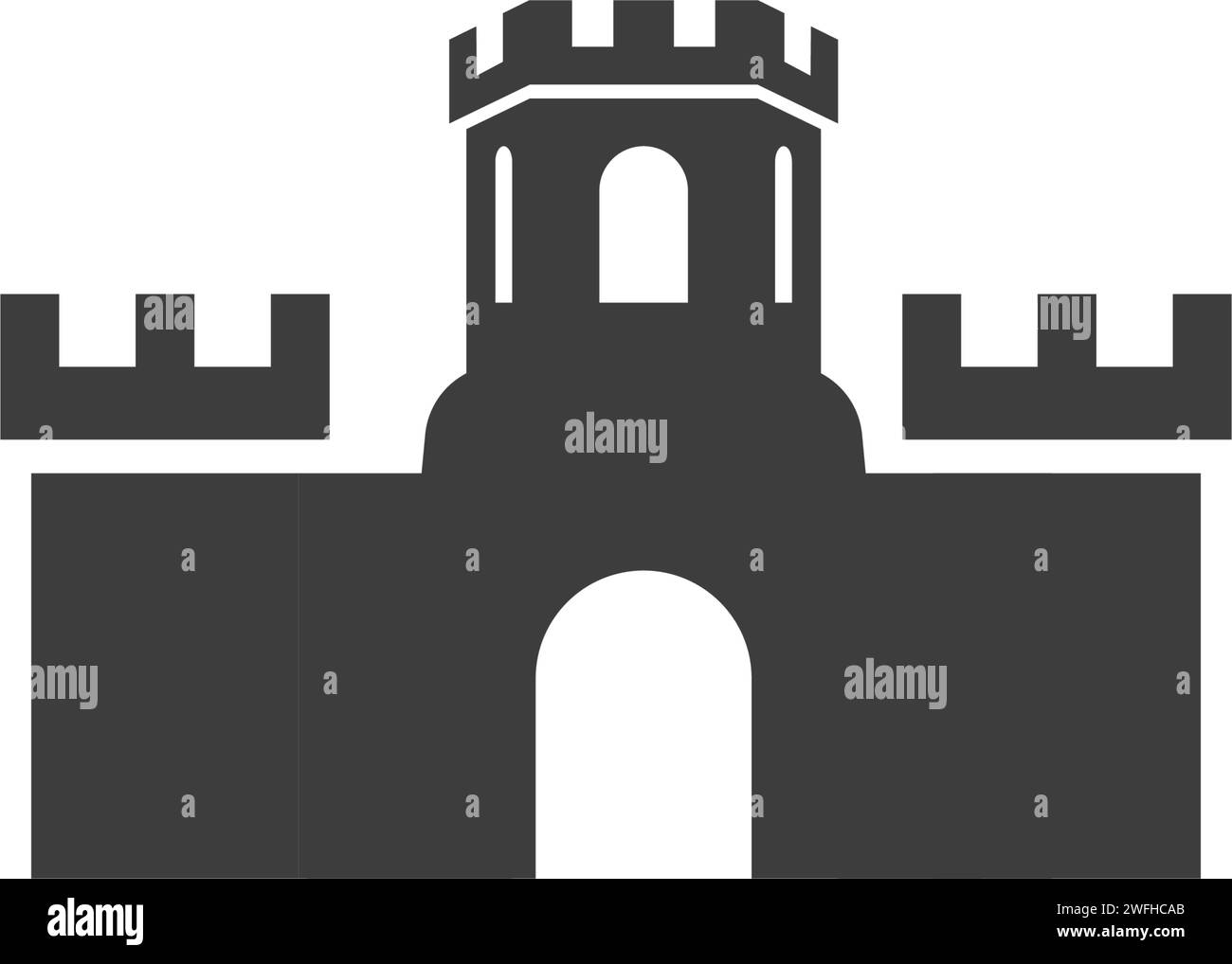Castle vector illustration icon Template design Stock Vector Image ...