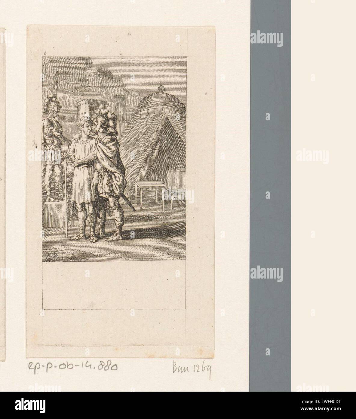 Aufidias Omarmt Coriolan, Daniel Nikolaus Chodowiecki, 1786 print ...