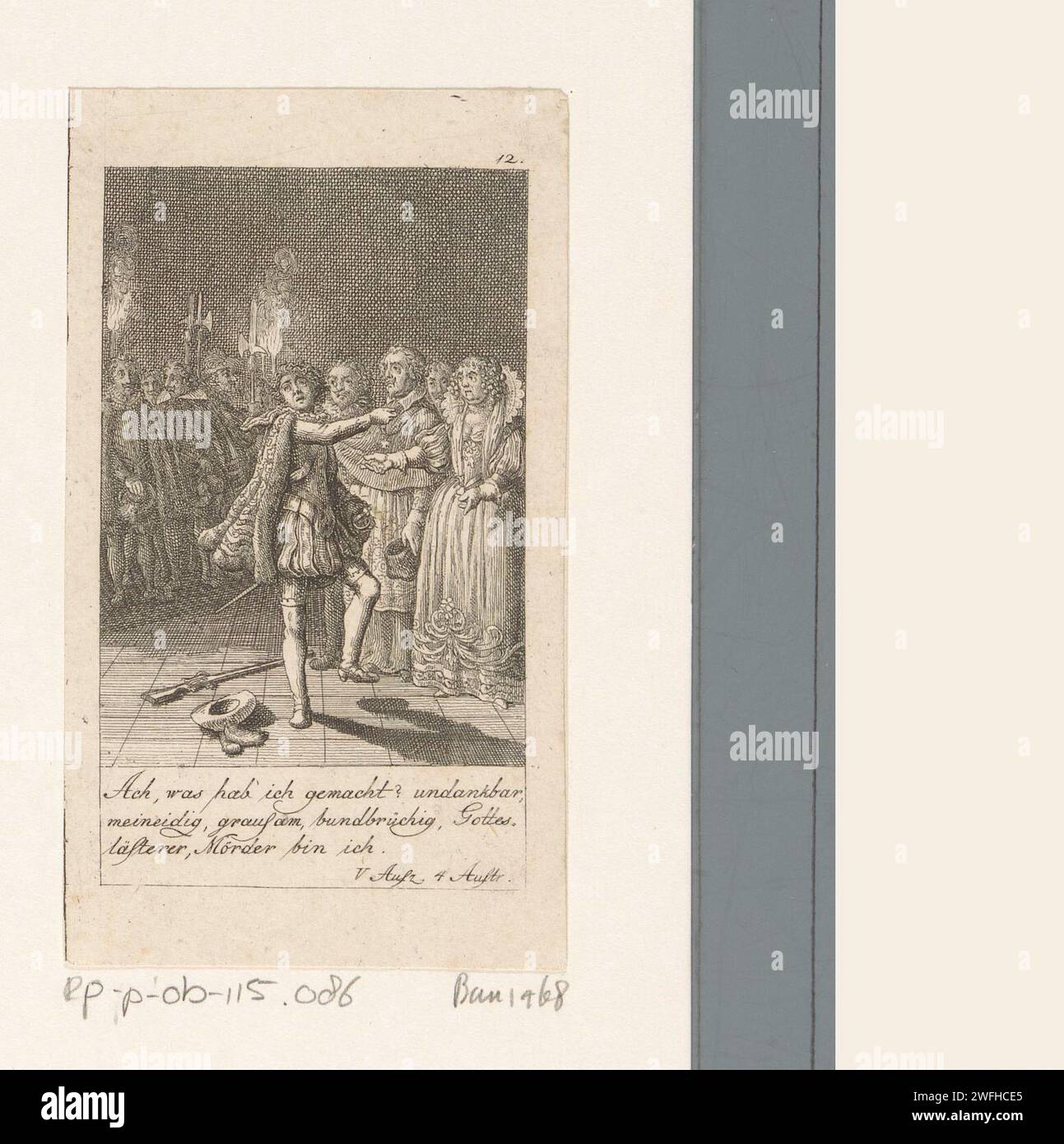 Karel IX confesses his fault, Daniel Nikolaus Chodowiecki, 1790 print ...