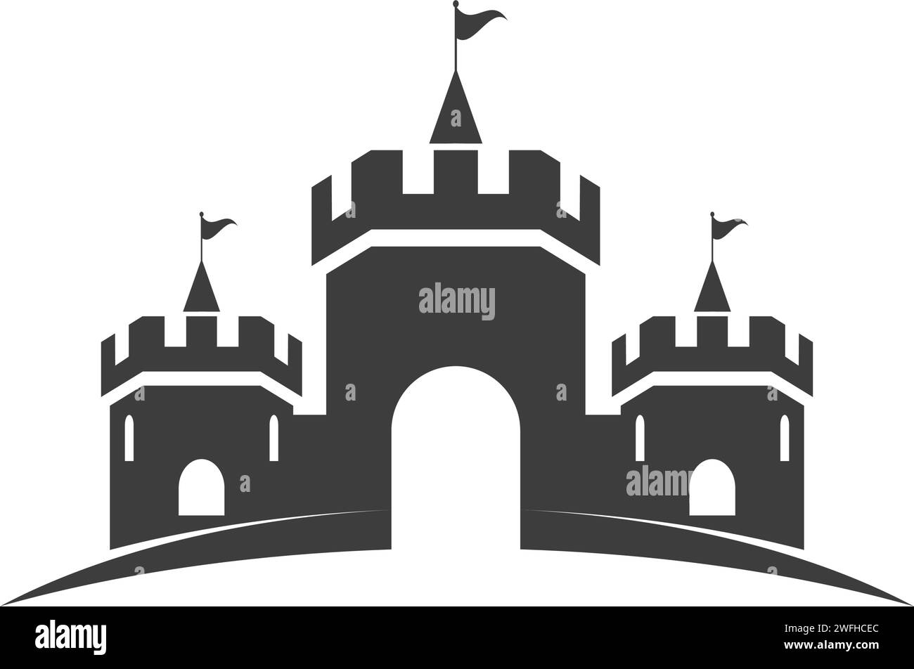 Castle vector illustration icon Template design Stock Vector Image ...