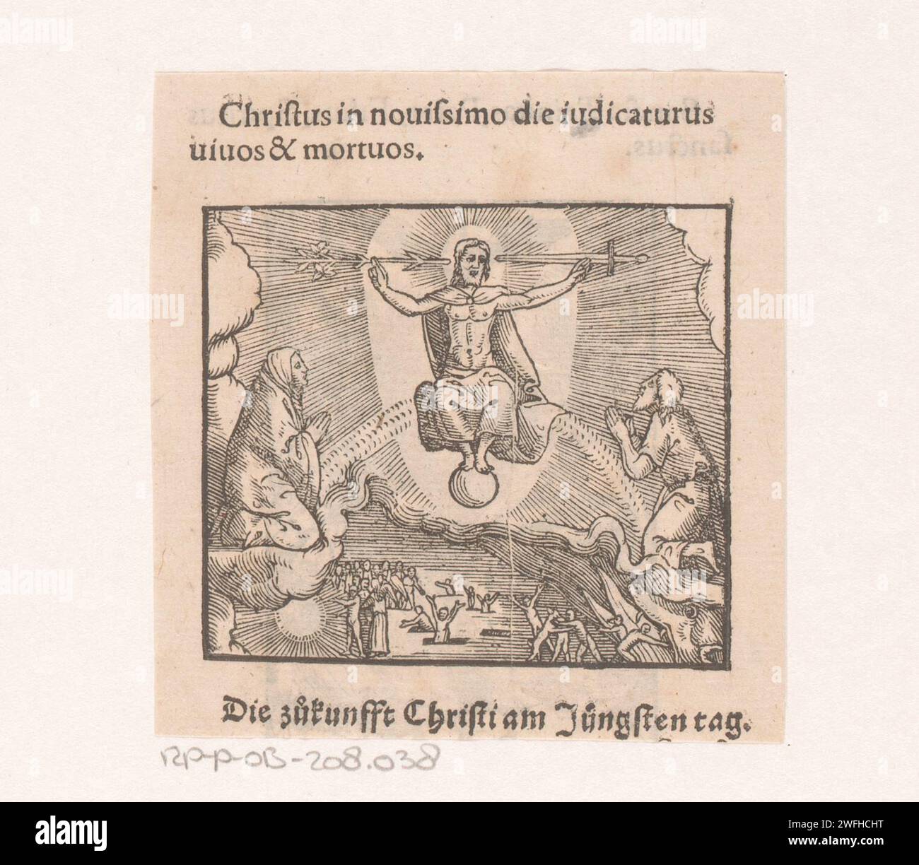 Last judgment, 1600 - 1699 print Christ speaks the last judgment on a ...