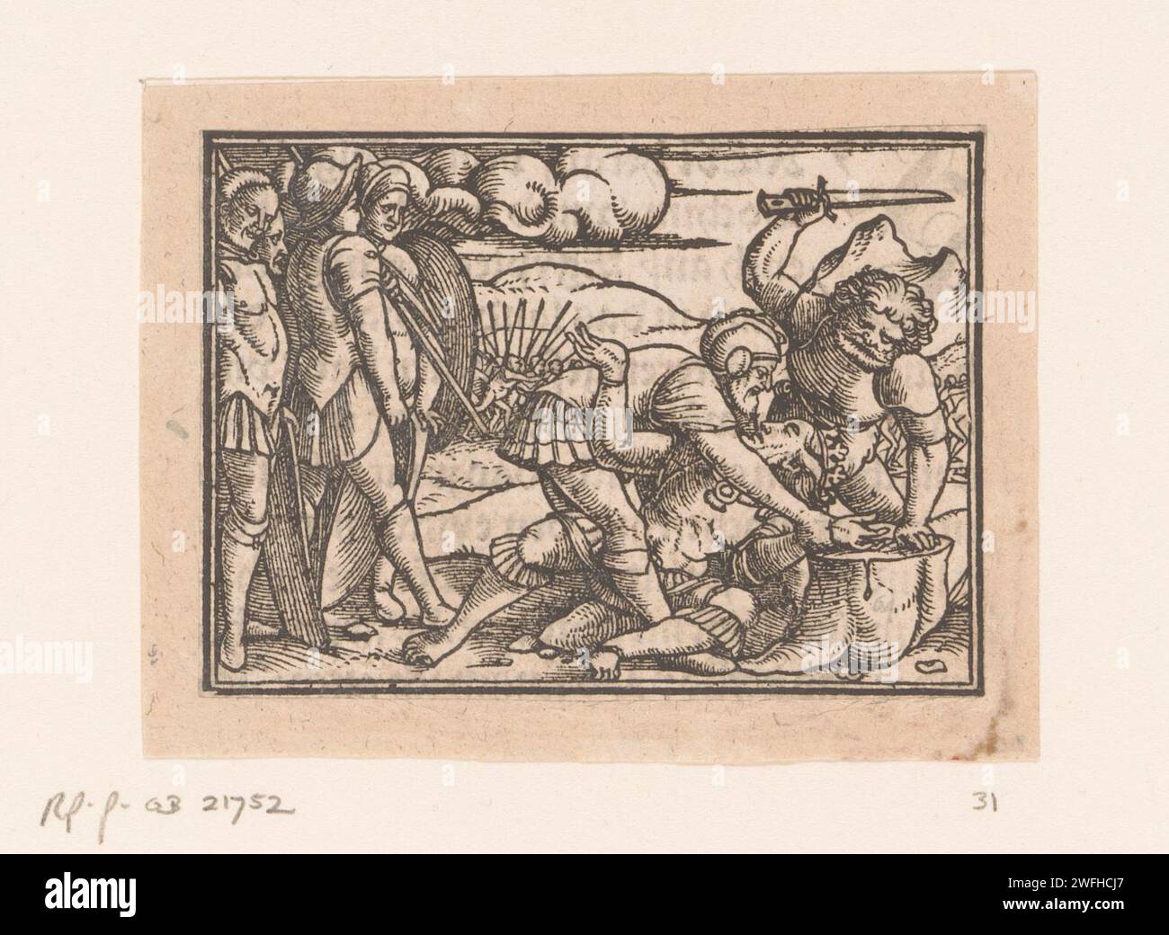 Madinking of Adonibeken, Anonymous, Hans Holbein (II), 1552 print paper ...
