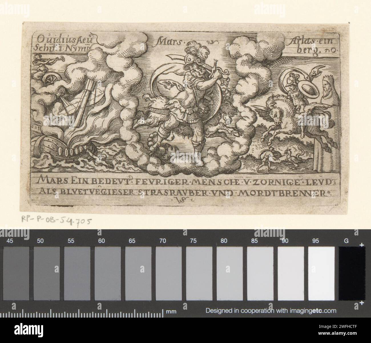 Mars with a ram and scorpion (signs of the zodiac), Virgilius Solis ...