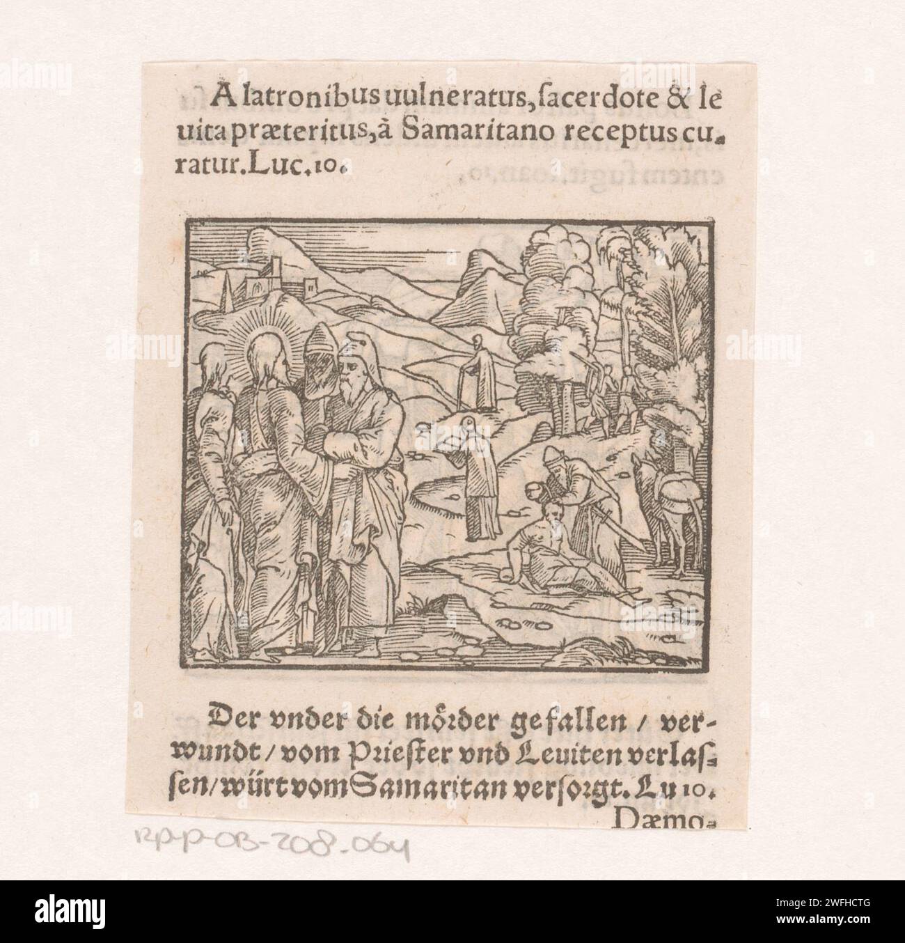 Parable of the Merciful Samaritan, 1600 - 1699 print The wounded ...