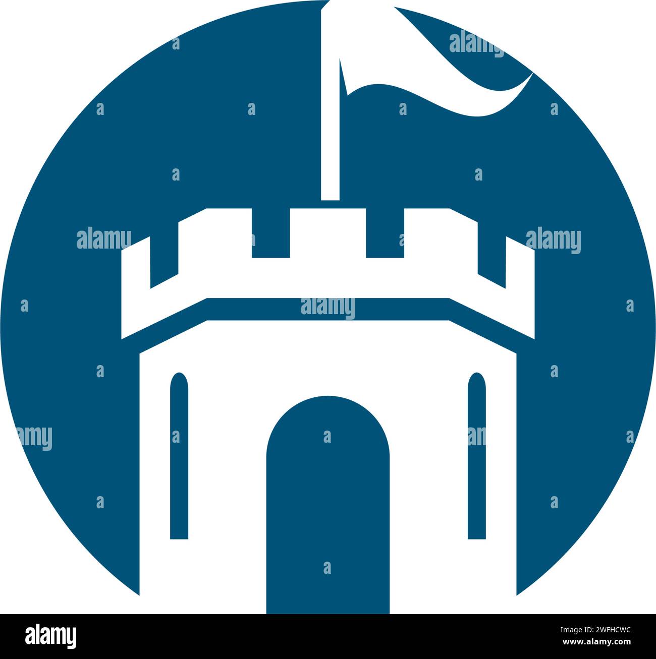 Castle vector illustration icon Template design Stock Vector Image ...