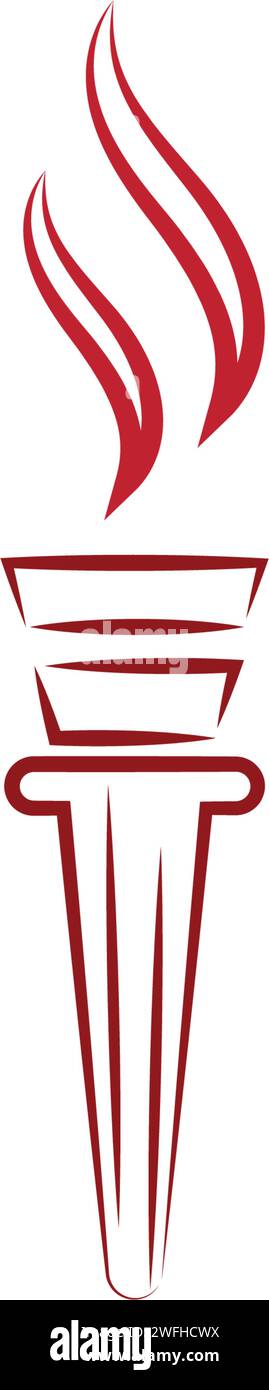 Torch vector icon illustration design template Stock Vector Image & Art ...