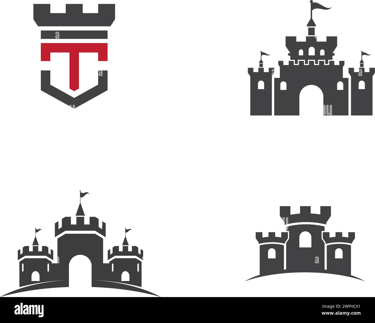 Castle vector illustration icon Template design Stock Vector Image ...