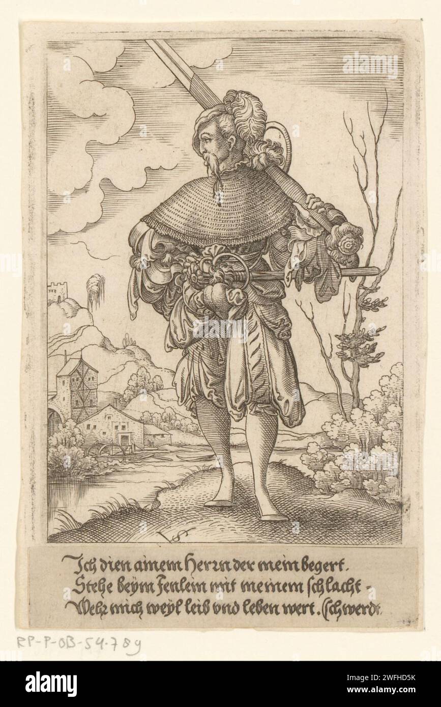 National servant with swords, Virgilius Solis, 1524 - 1562 print ...