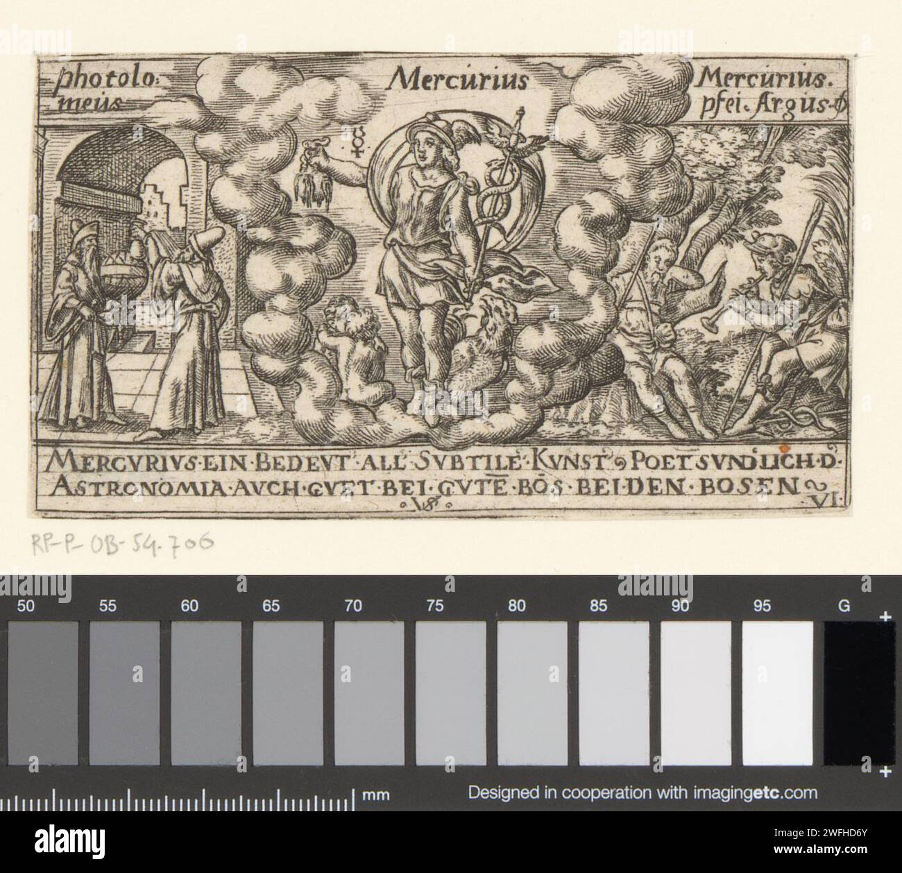 Mercury with twins and virgin (signs of the zodiac), Virgilius Solis ...